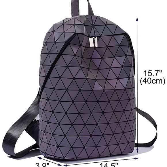 Bags | Geometric Backpack Holographic | Poshmark